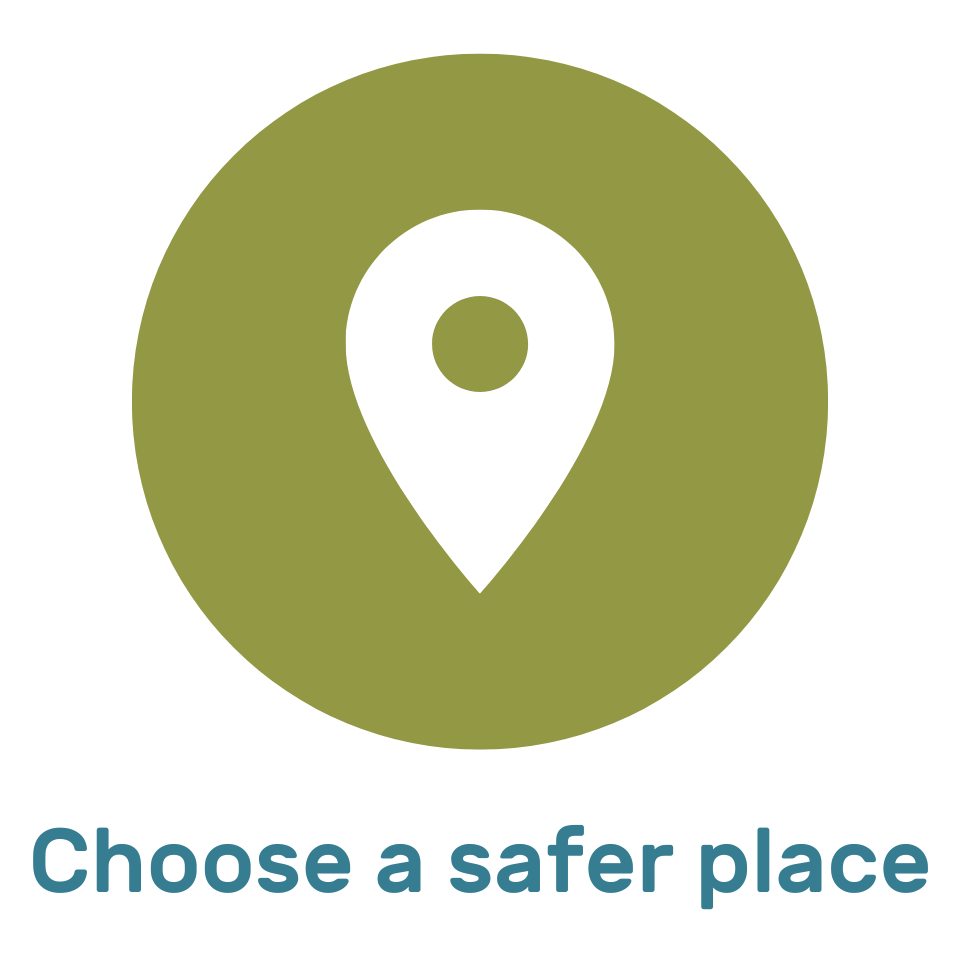 Choose a public place to meet that has other people around.